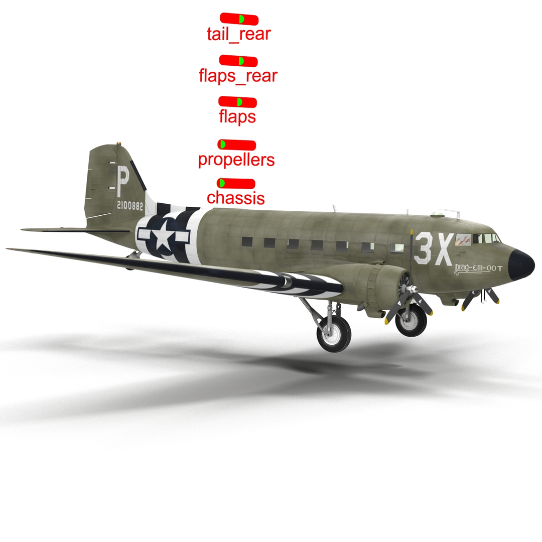 Wwii rigged aircraft big 3D model - TurboSquid 1251393