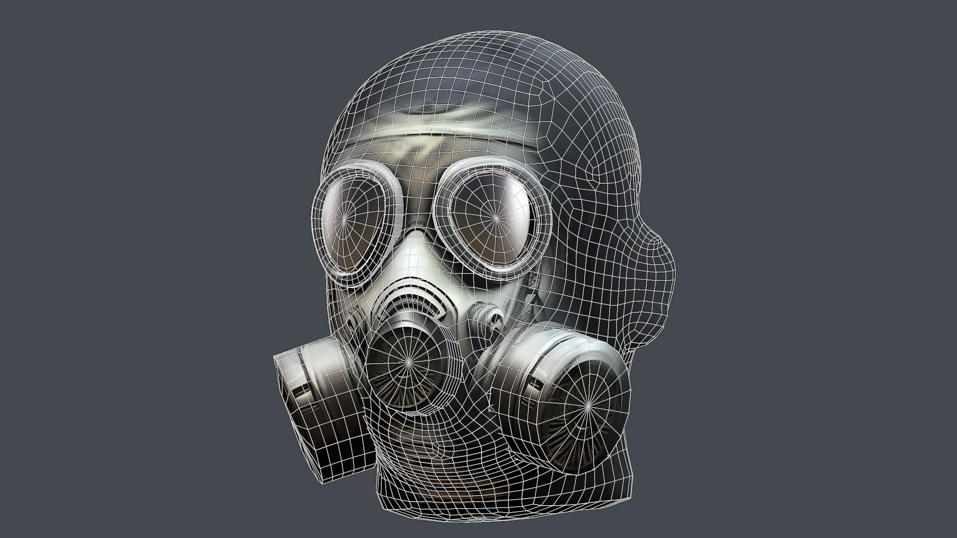 3D Gas mask protection plastic model - TurboSquid 2038372