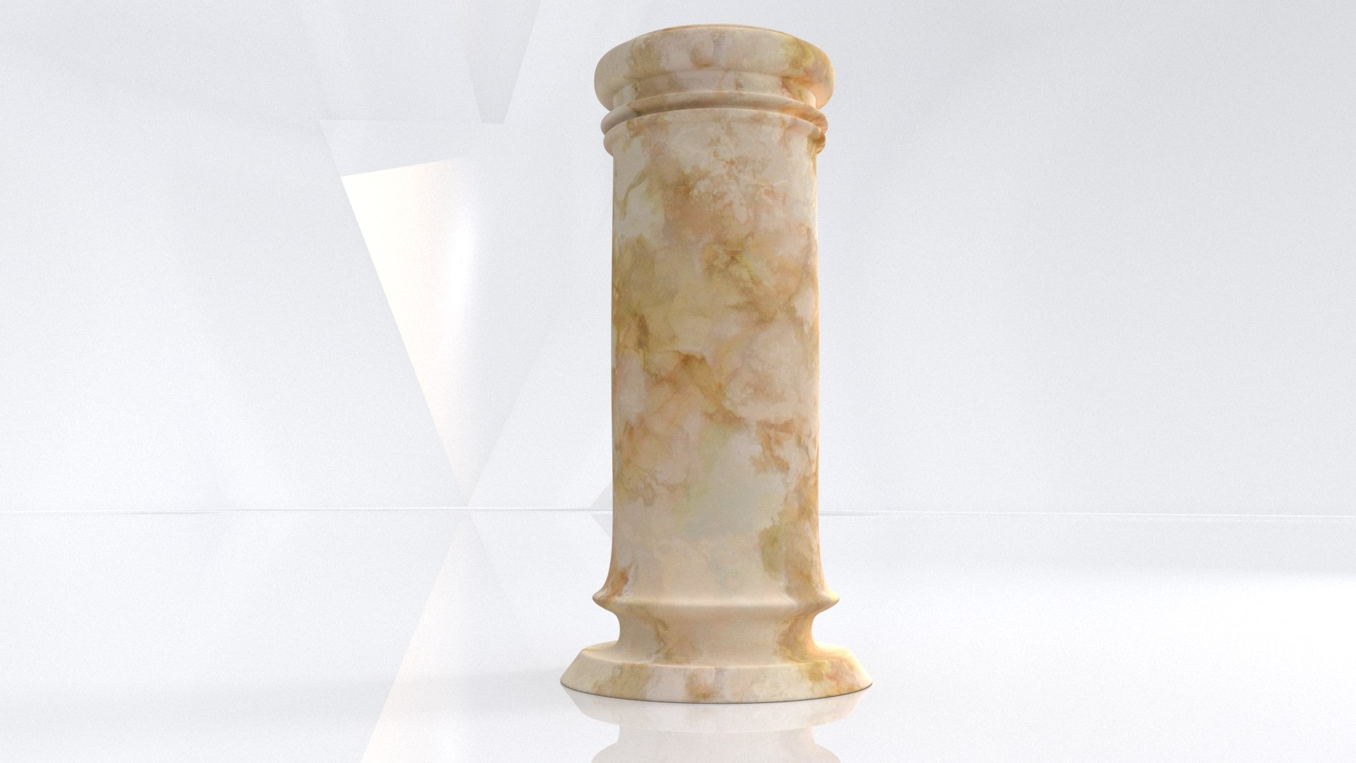 3D Simple Low Marble Column Model - TurboSquid 1856323