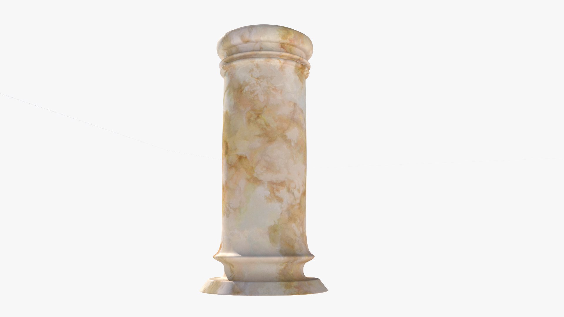 3D Simple Low Marble Column Model - TurboSquid 1856323