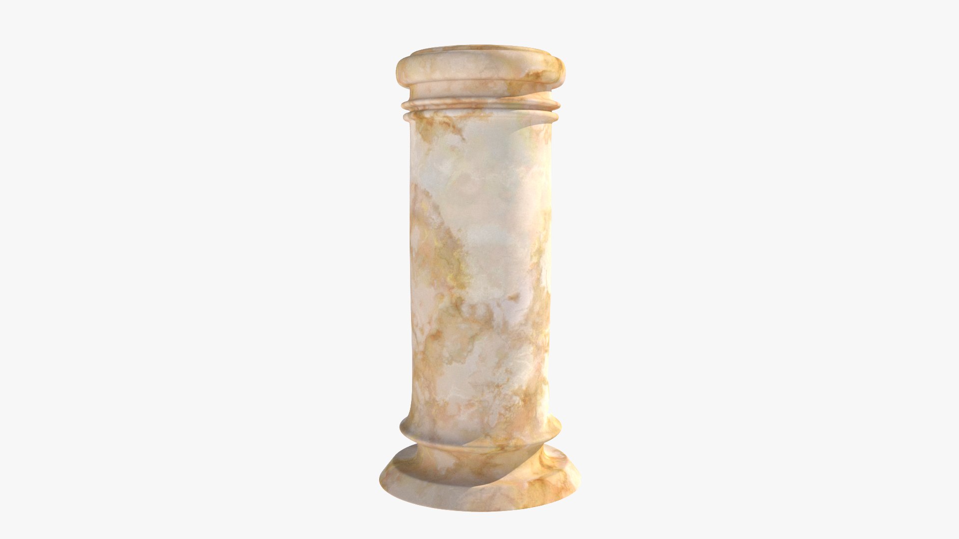 3D Simple Low Marble Column Model - TurboSquid 1856323