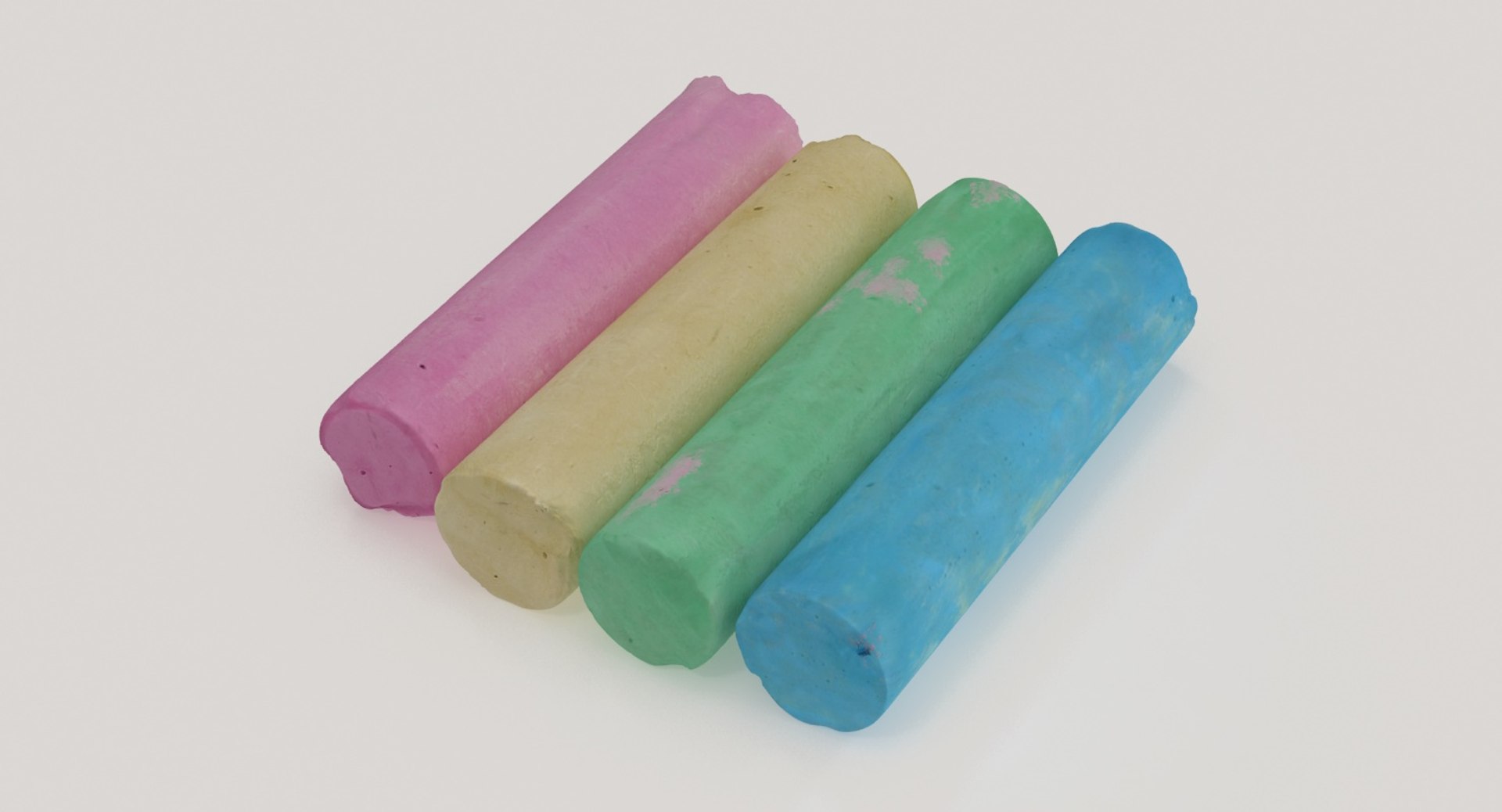 colored chalk 3d model