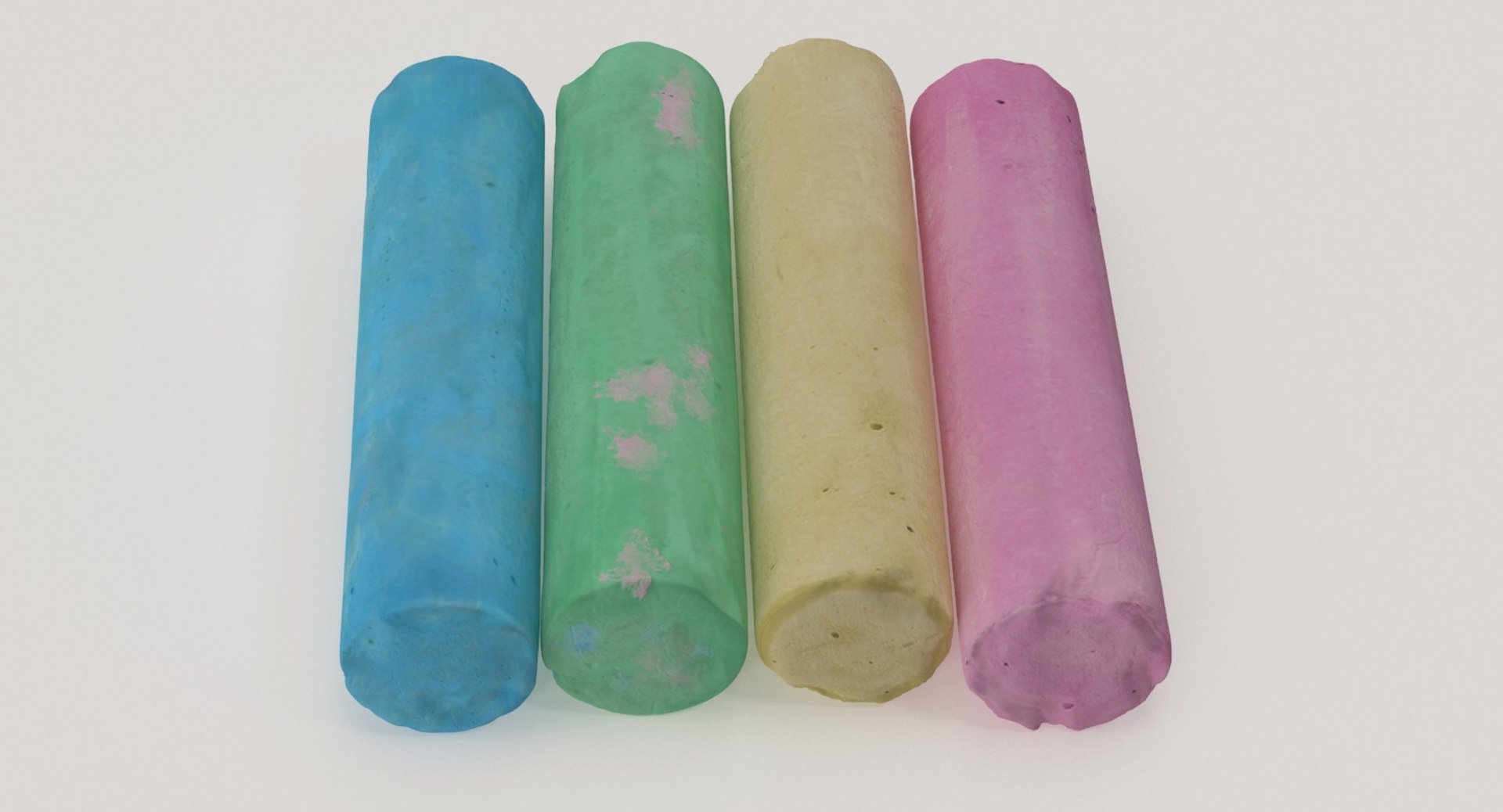 colored chalk 3d model