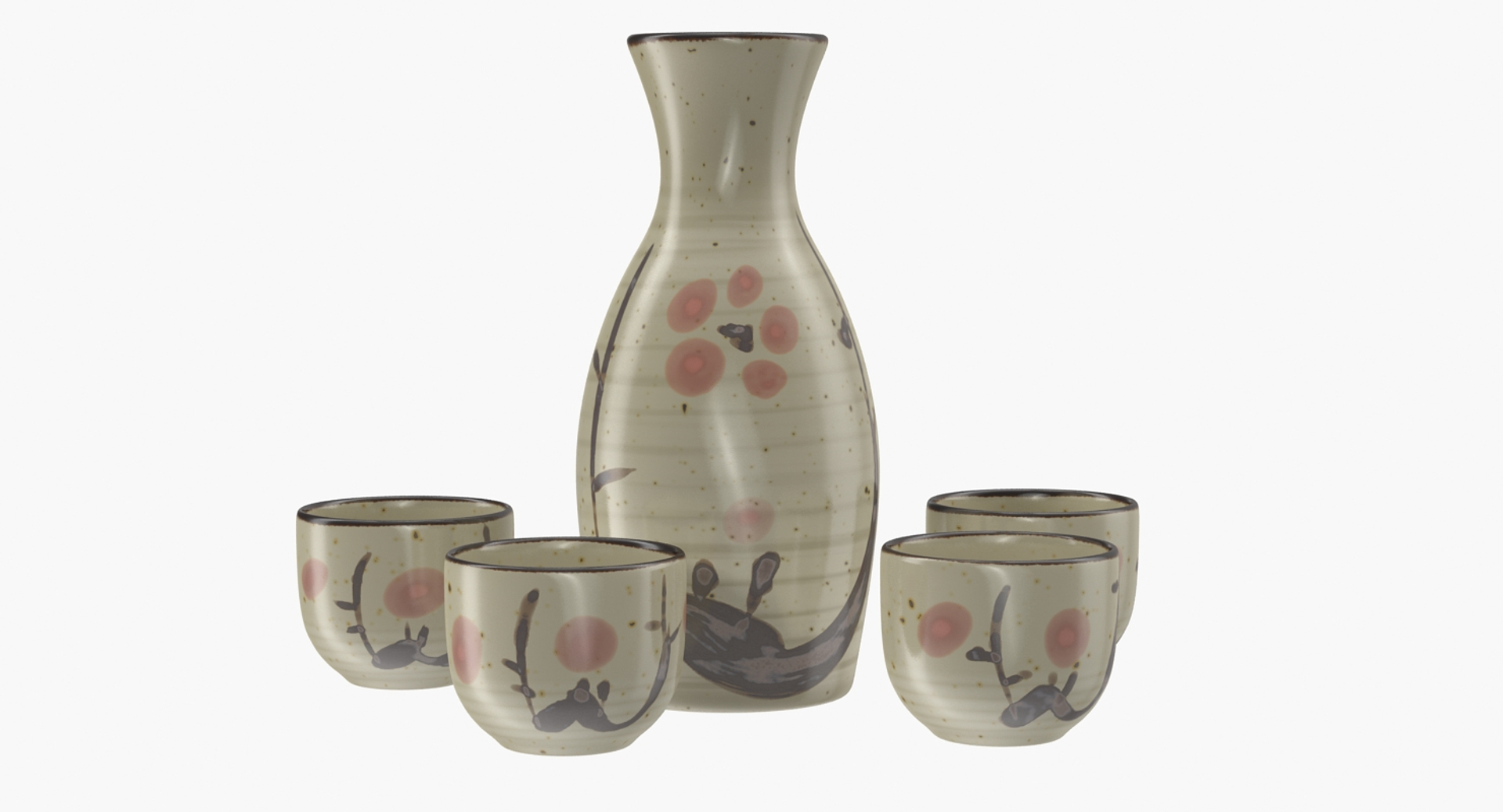 3D Japanese Sake Service Set - TurboSquid 1268953