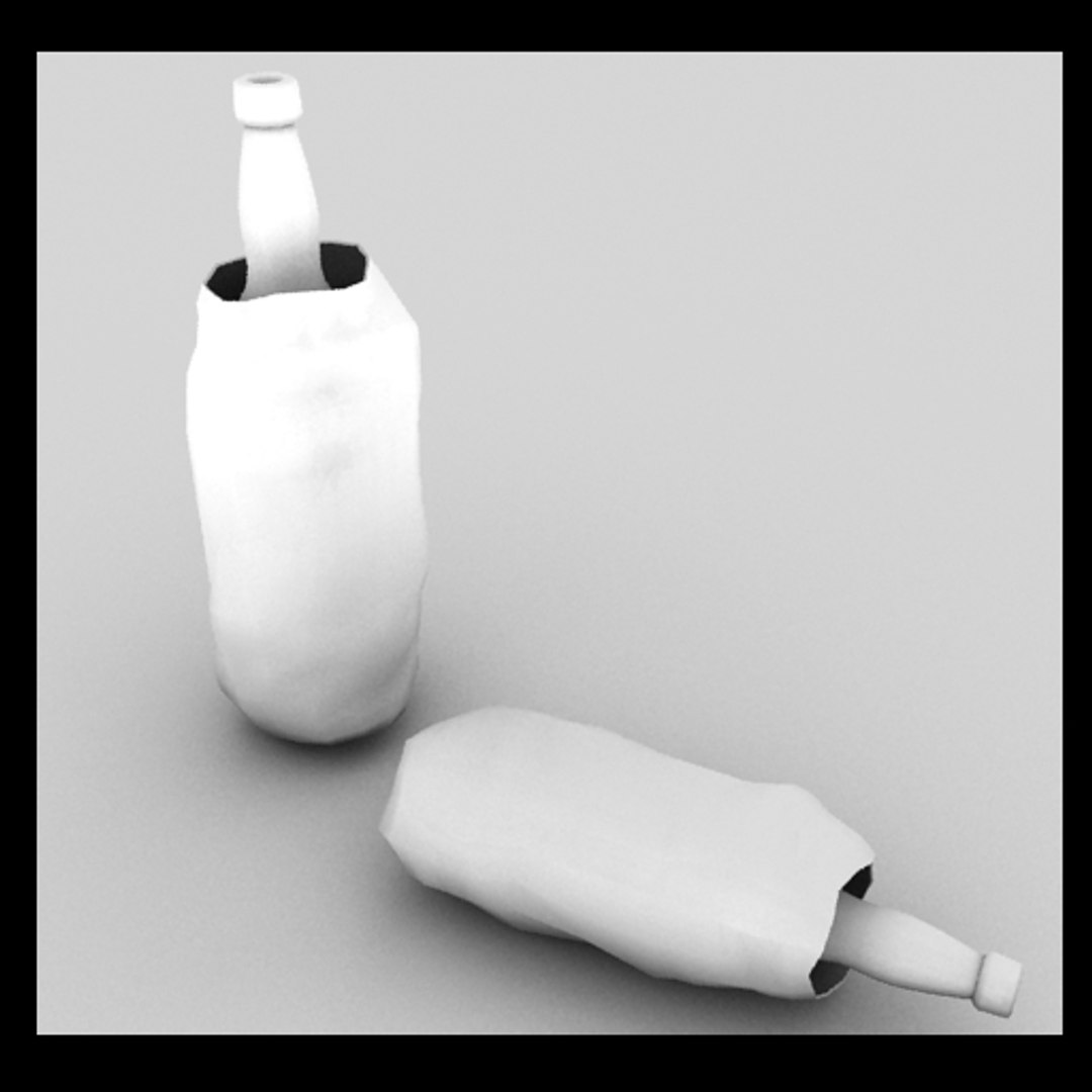 3d Model Alcohol Bottles Sack