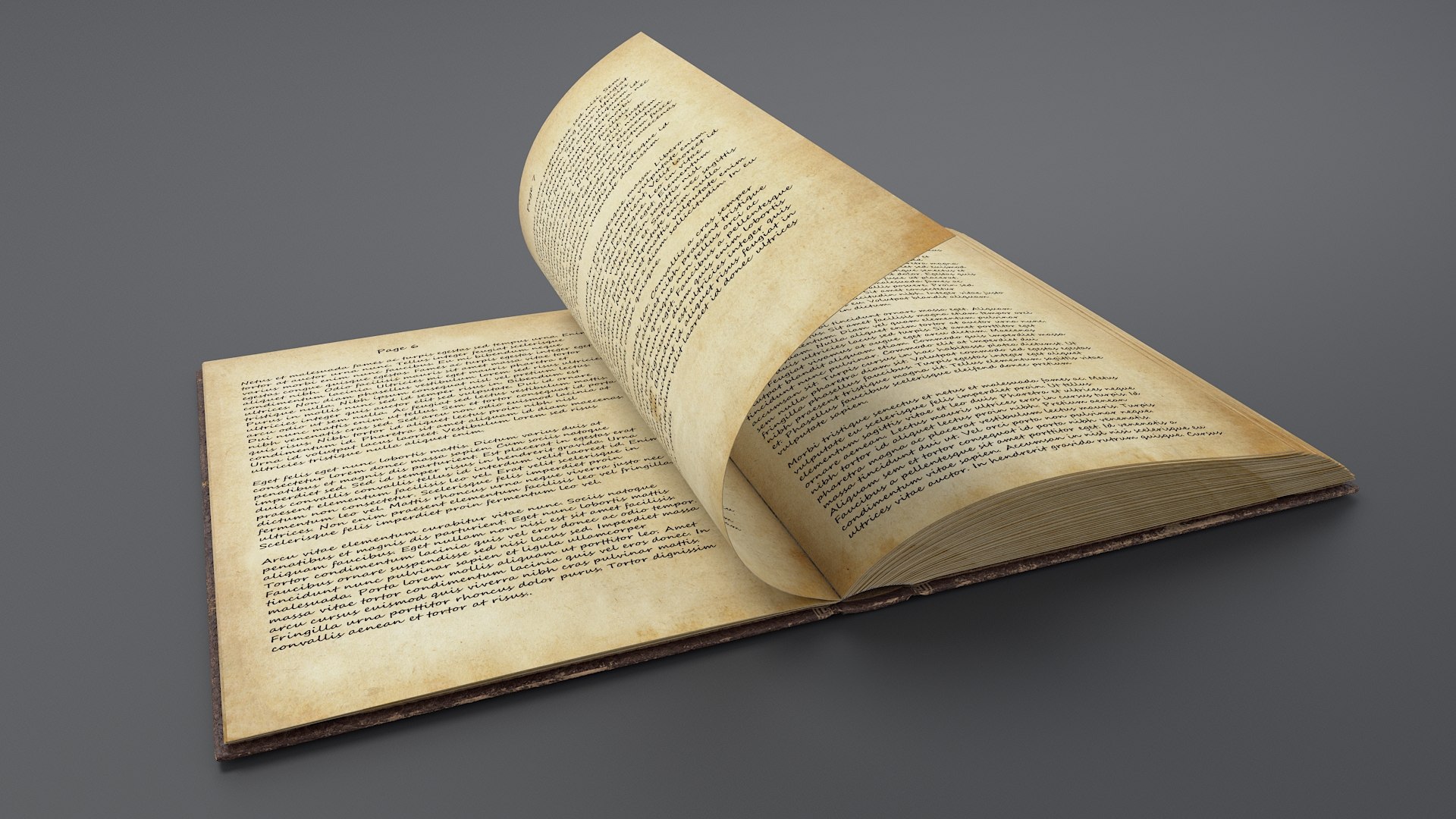 Old Book Animated 3D - TurboSquid 2136120