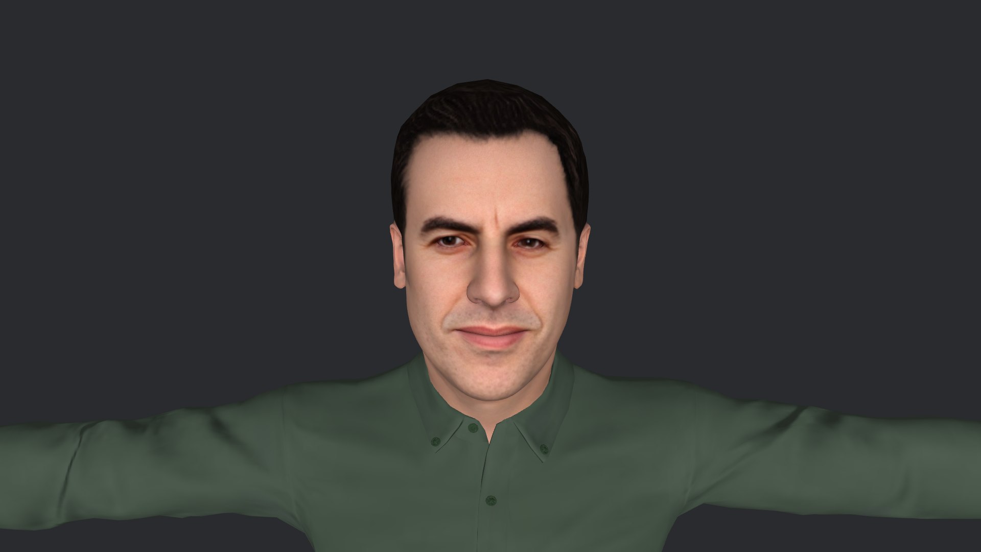 Sacha Baron Cohen Hyper Realistic Full Body Fully Rigged Character 3D ...