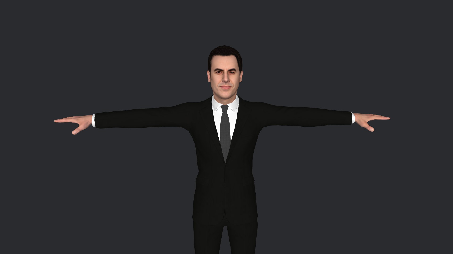 Sacha Baron Cohen Hyper Realistic Full Body Fully Rigged Character 3D ...