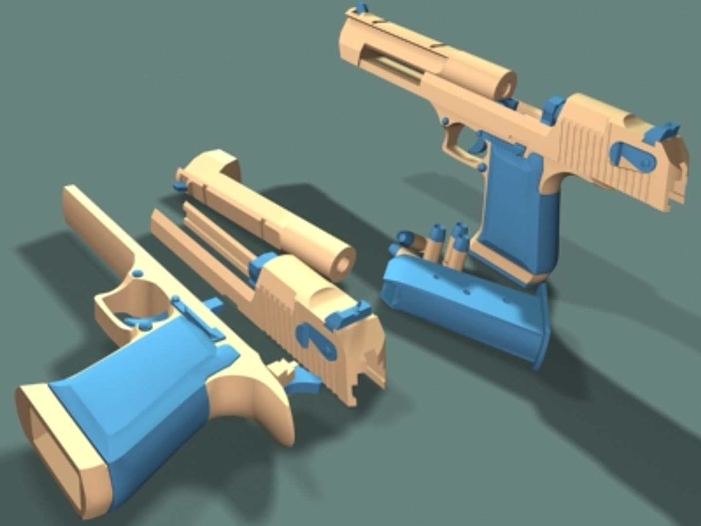 3d Eagle Projectiles Model
