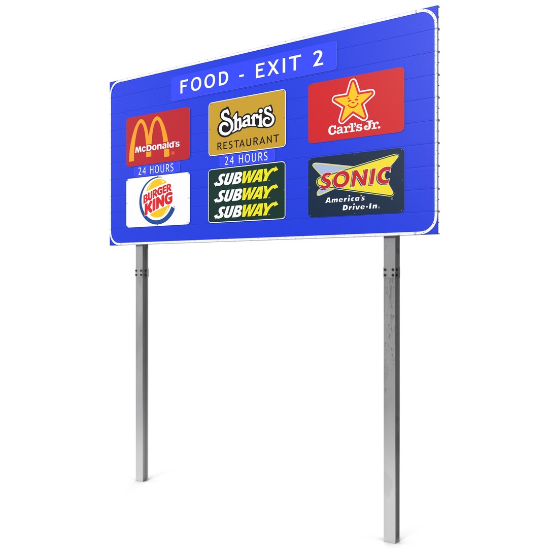 3ds max highway signage 3
