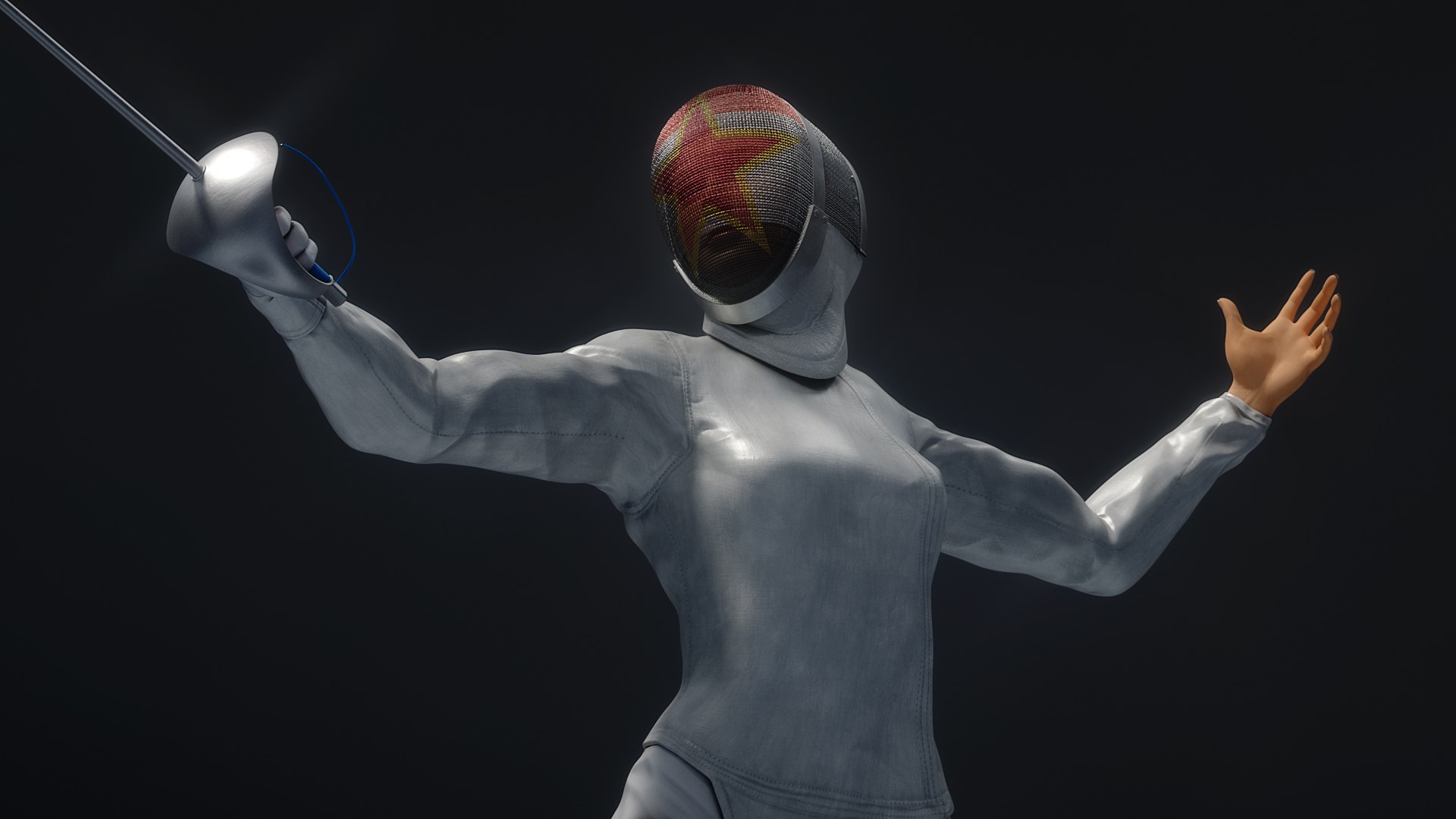 Female Fencer Sabre Animated HQ Model - TurboSquid 2237529