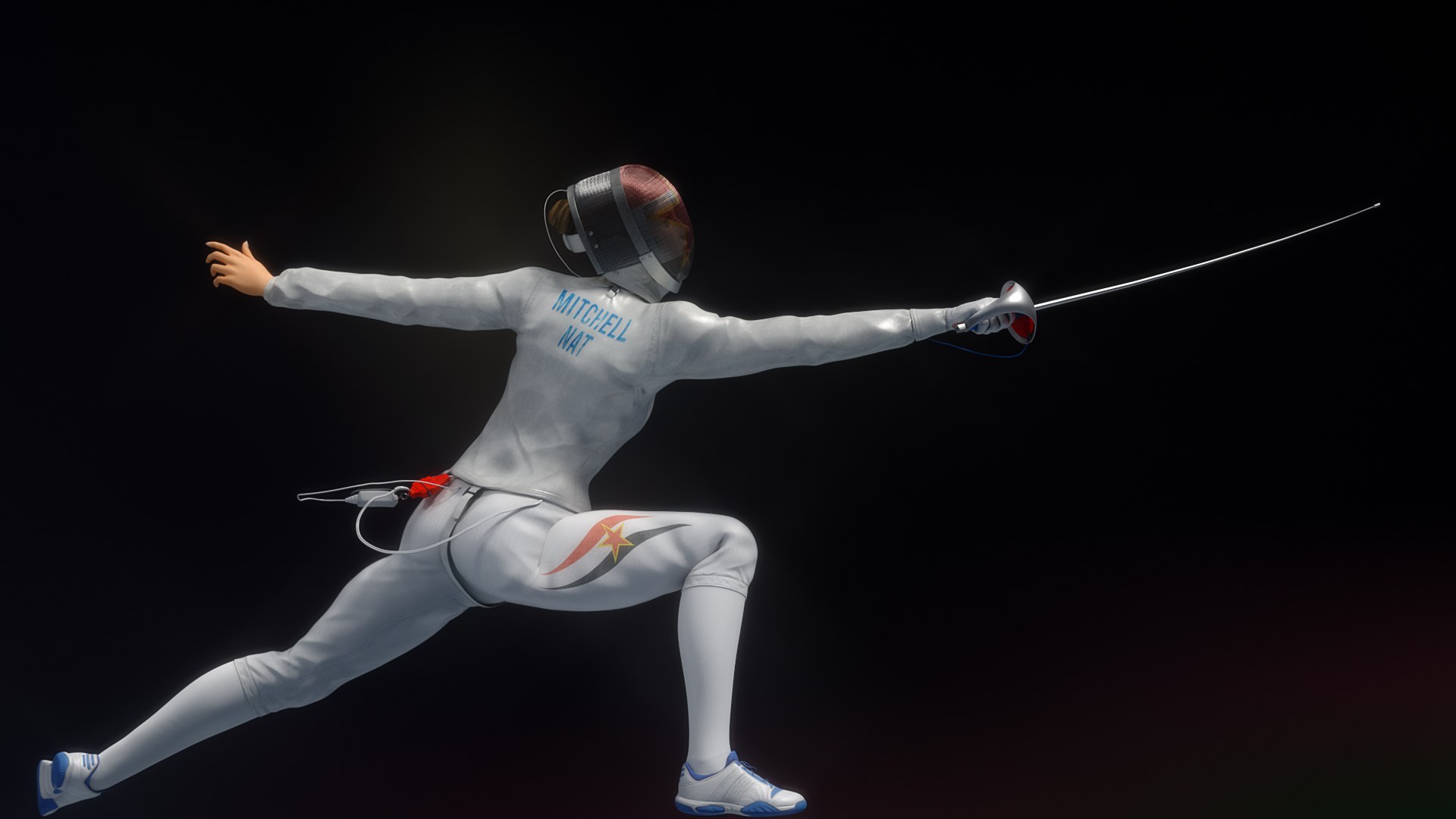 Female Fencer Sabre Animated HQ Model - TurboSquid 2237529