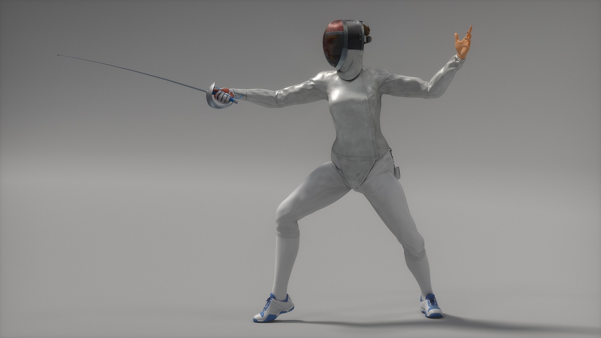 Female Fencer Sabre Animated HQ Model - TurboSquid 2237529
