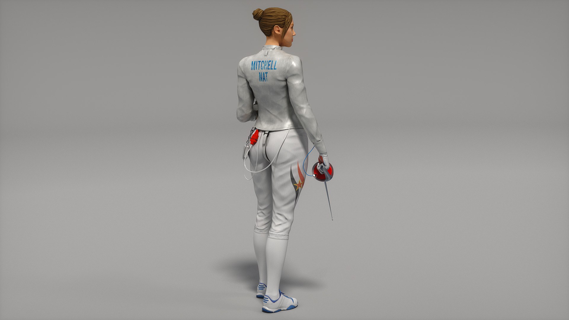 Female Fencer Sabre Animated HQ Model - TurboSquid 2237529