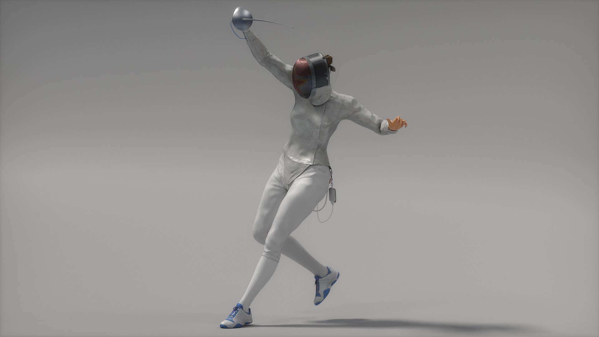 Female Fencer Sabre Animated HQ Model - TurboSquid 2237529