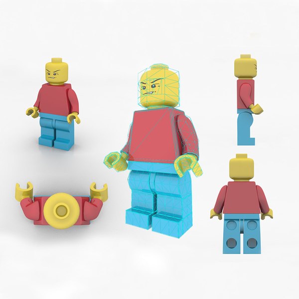 3d model lego minifigure minifig male