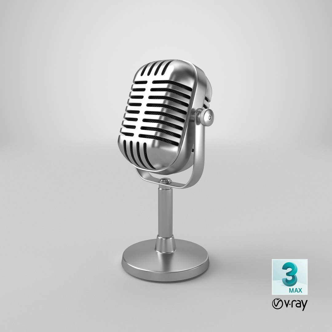 Microphone V1 Silver Model - TurboSquid 2099276