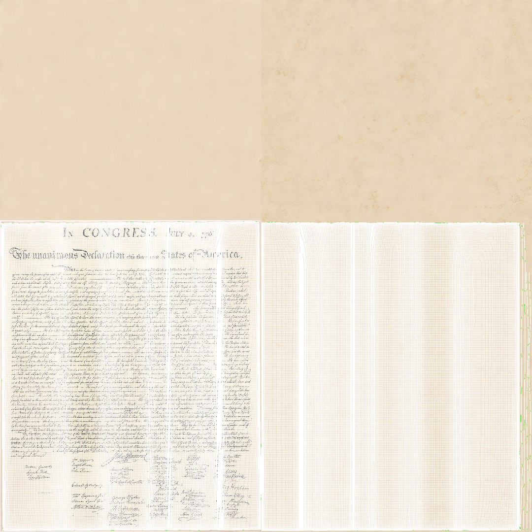 3d declaration independence rolled model