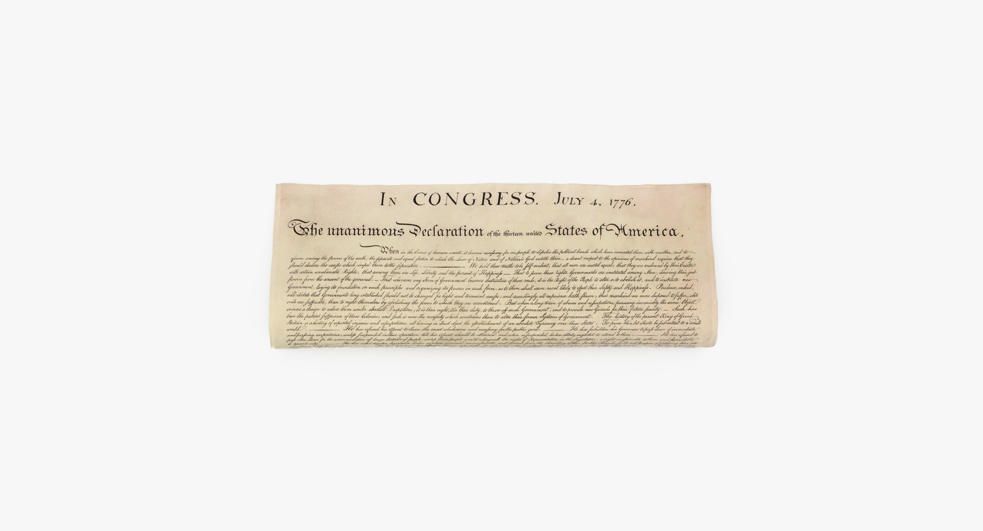 3d declaration independence rolled model