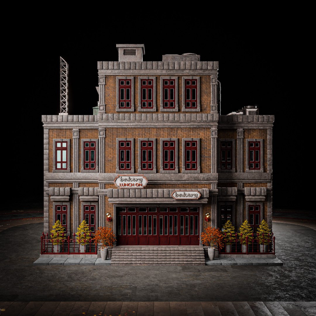 3D Model URBAN OLD BUILDING HORROR 3 - TurboSquid 2220571