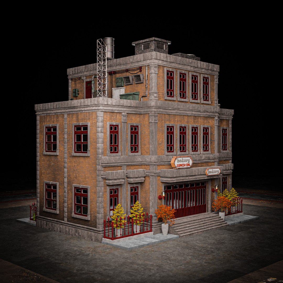 3D Model URBAN OLD BUILDING HORROR 3 - TurboSquid 2220571