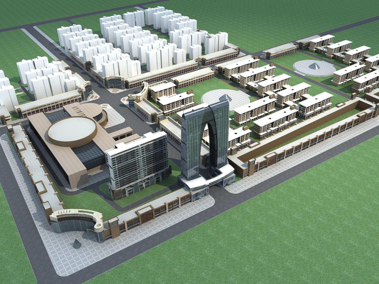 3D building Modern market office - TurboSquid 2124944