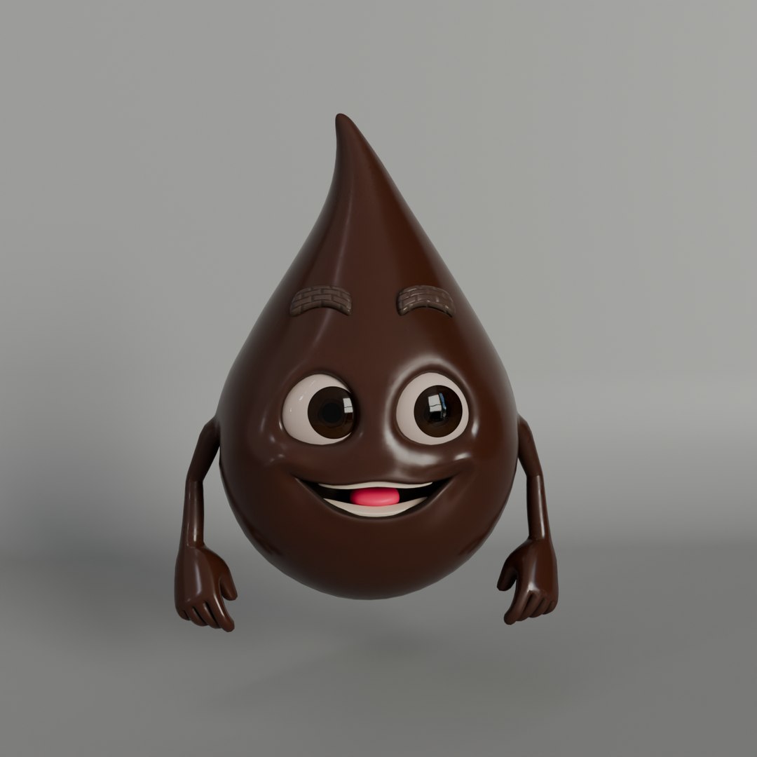 Chocolate Drop Model - TurboSquid 2270786