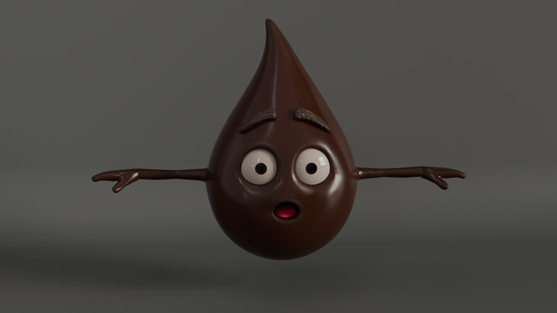 Chocolate Drop Model - TurboSquid 2270786