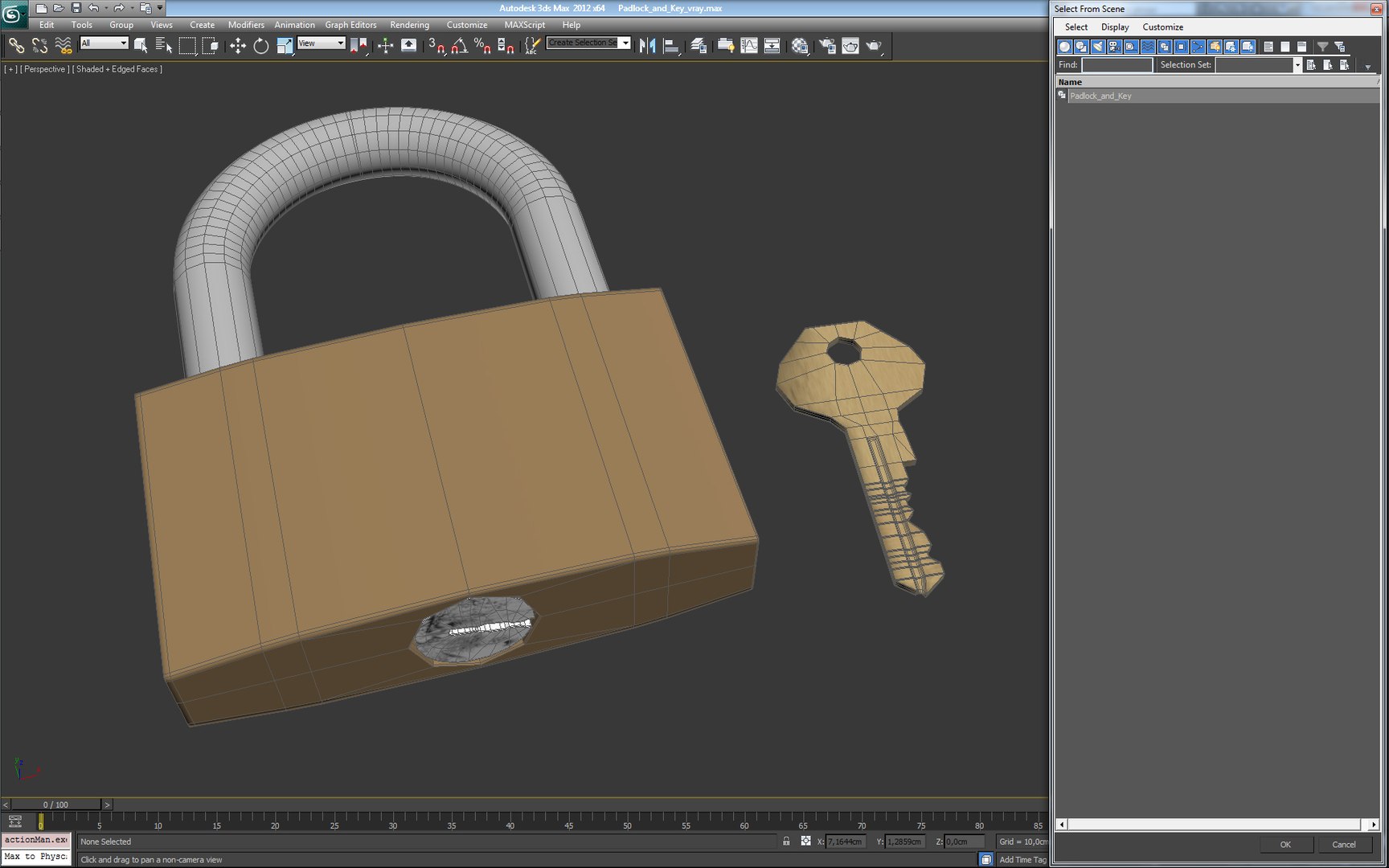 padlock key 3d model