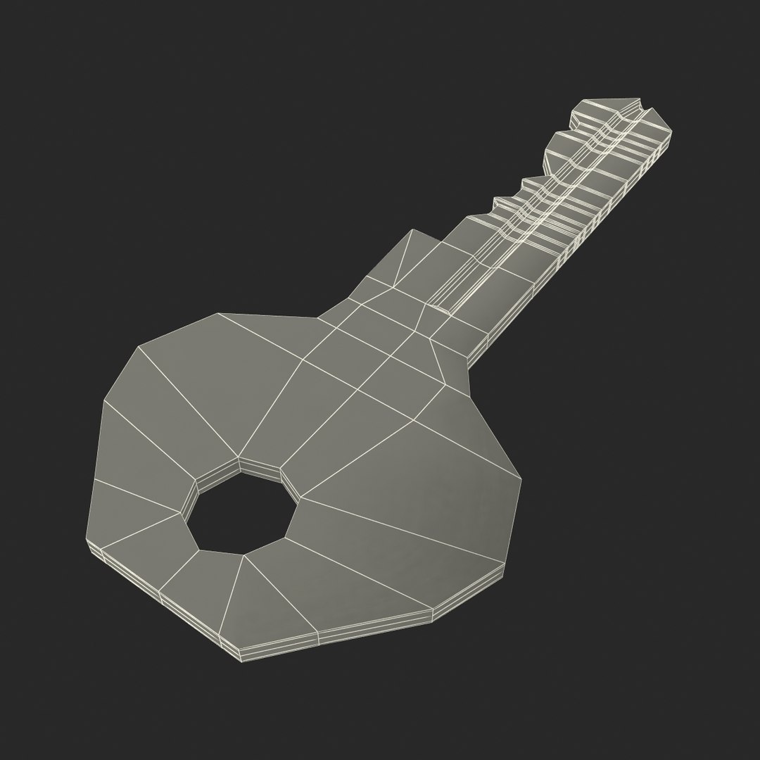 padlock key 3d model