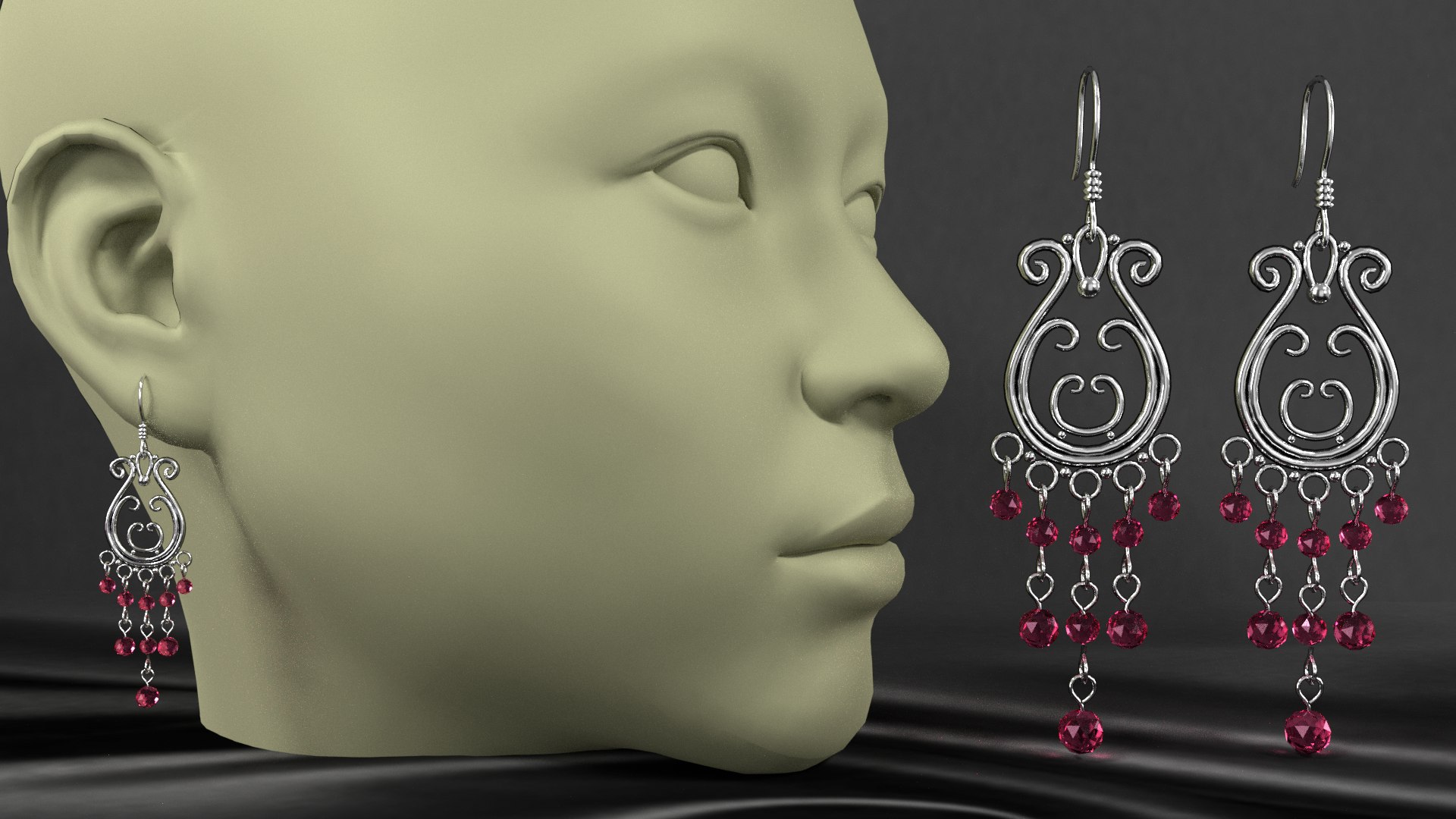 3D model earrings - TurboSquid 1828208