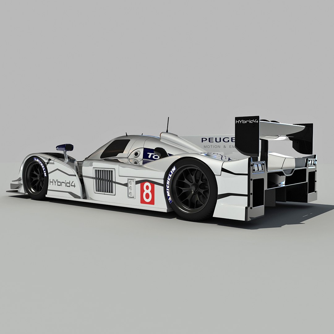 3d Peugeot Racecar Car Model