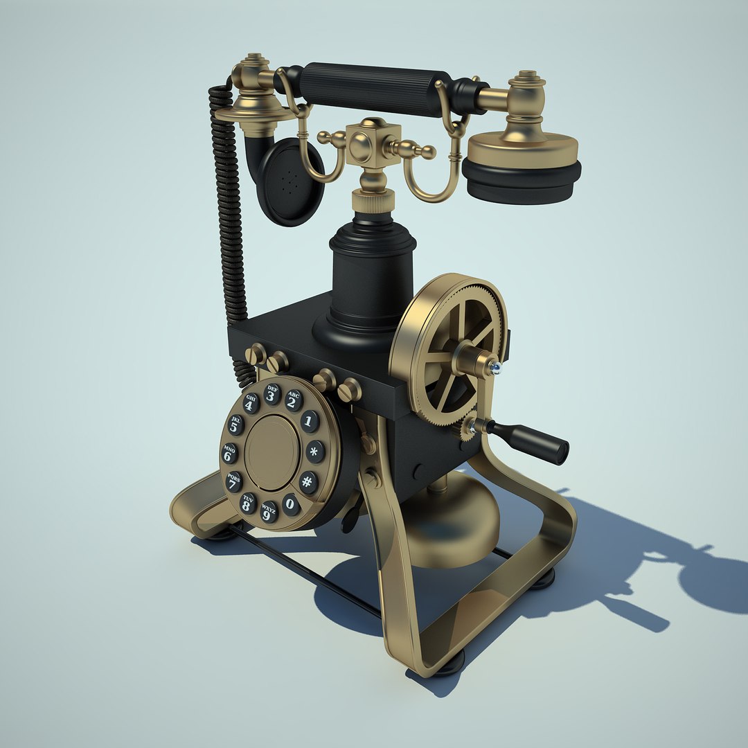 3d retro phone model