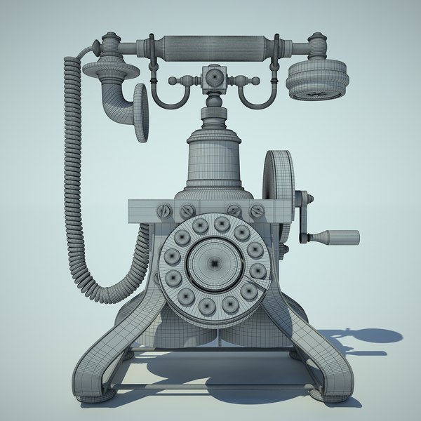 3d retro phone model