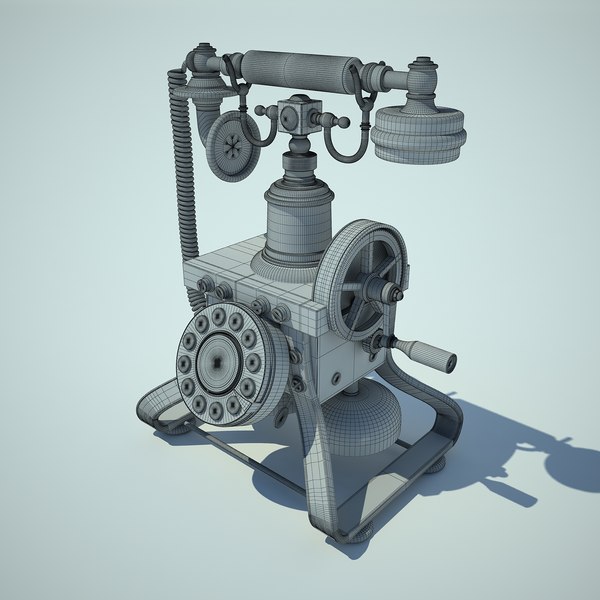 3d retro phone model