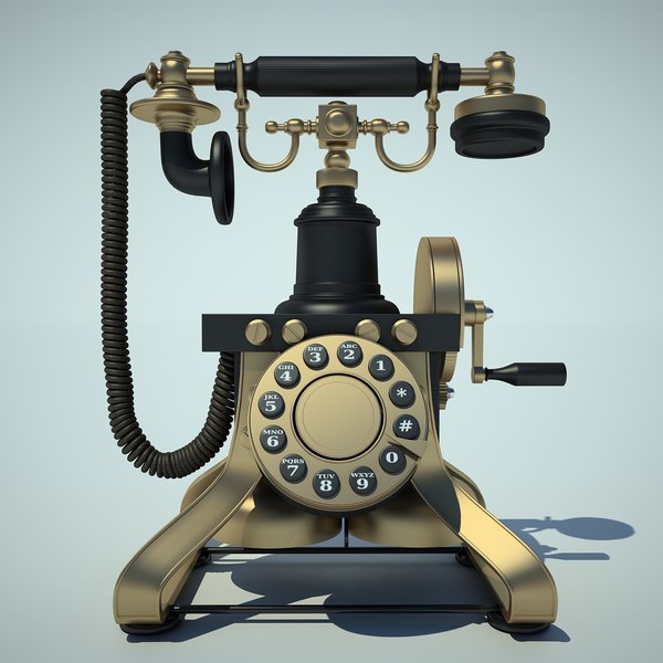 3d retro phone model