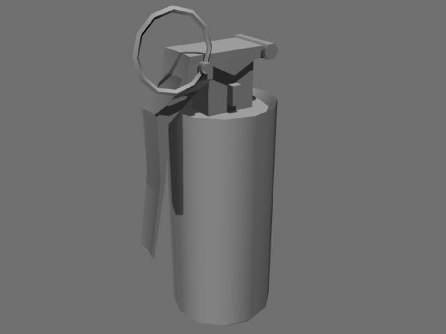 Red Smoke Grenade 3d Model
