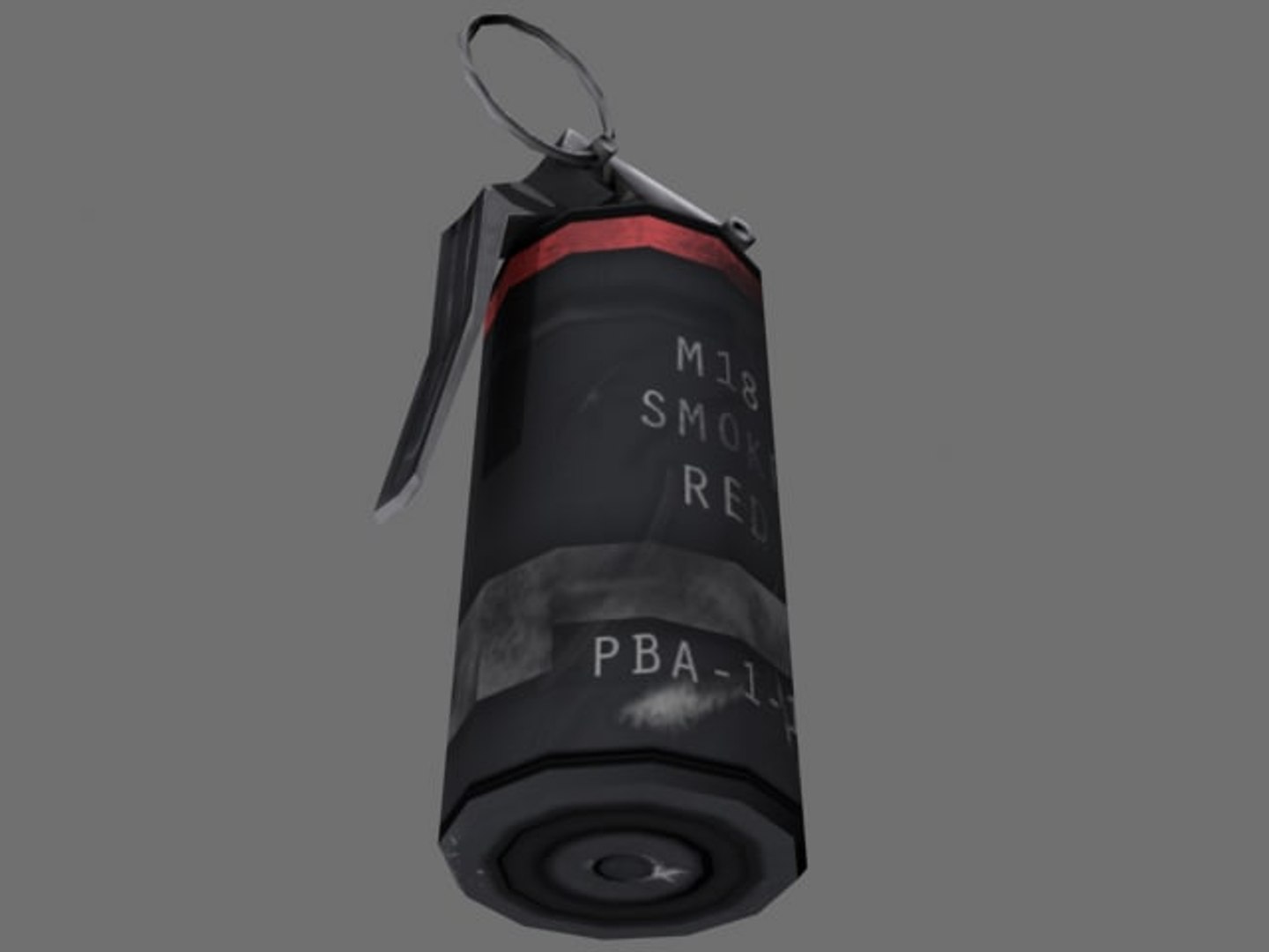 Red Smoke Grenade 3d Model