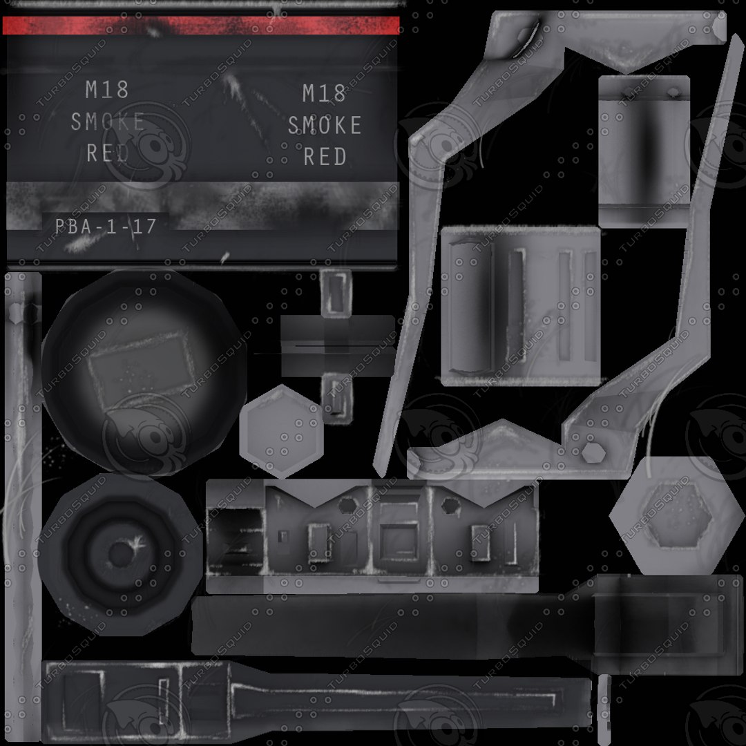 Red Smoke Grenade 3d Model