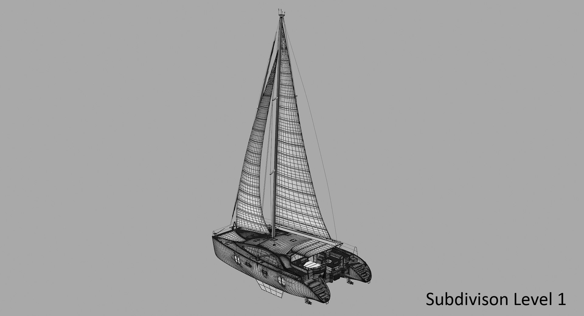 discovery 50 catamaran 3d model