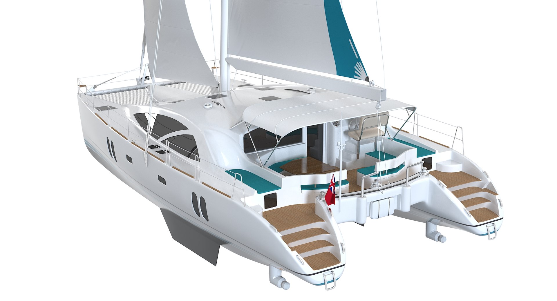 discovery 50 catamaran 3d model