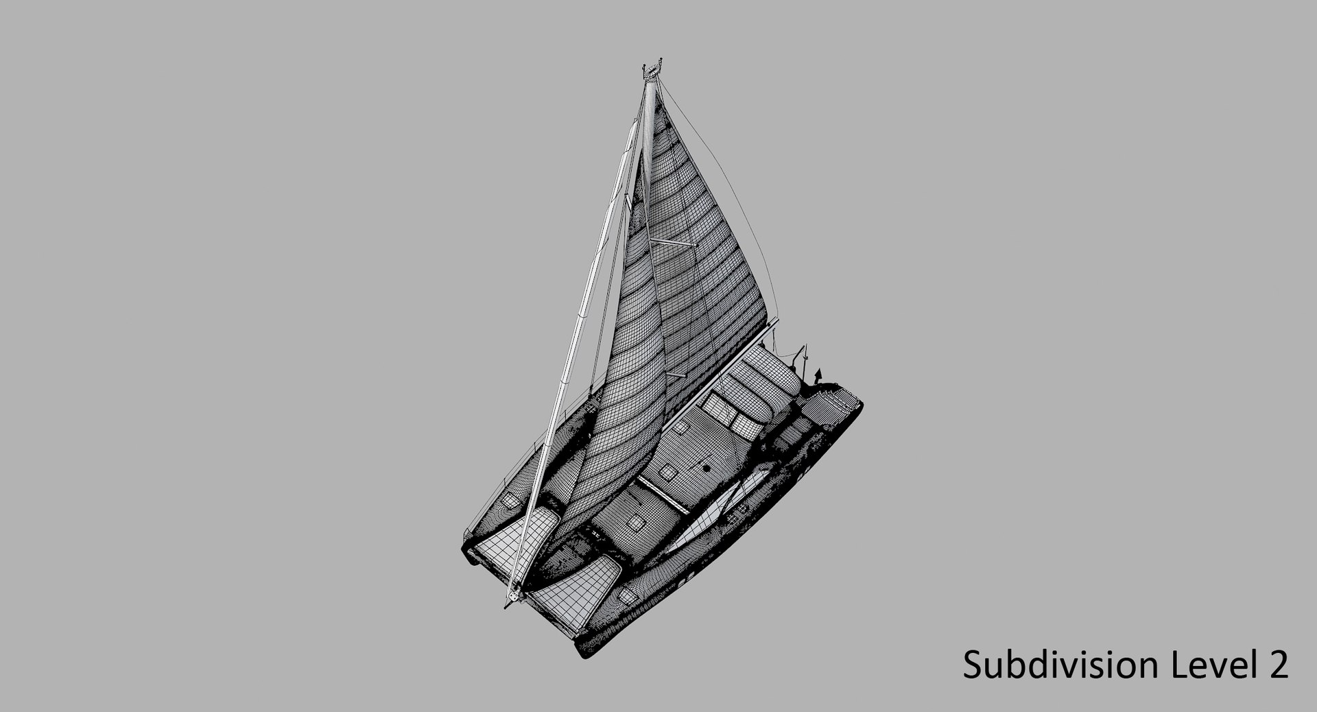 discovery 50 catamaran 3d model