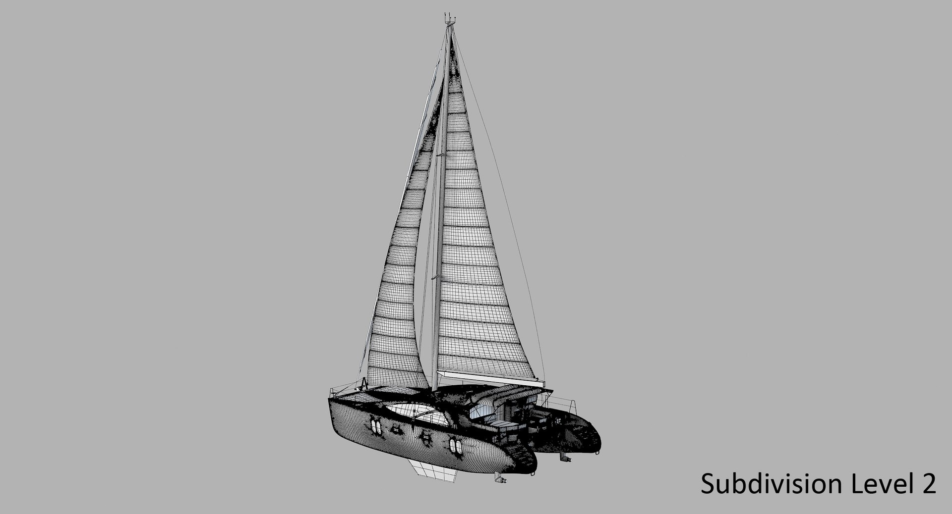 discovery 50 catamaran 3d model