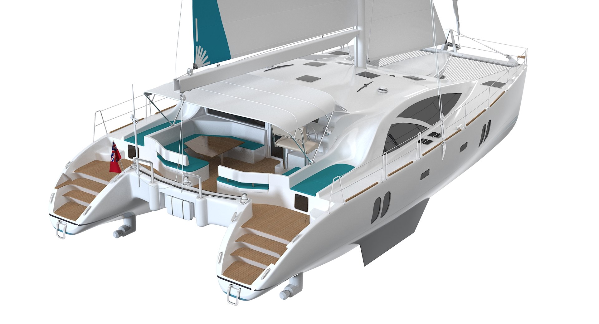 discovery 50 catamaran 3d model