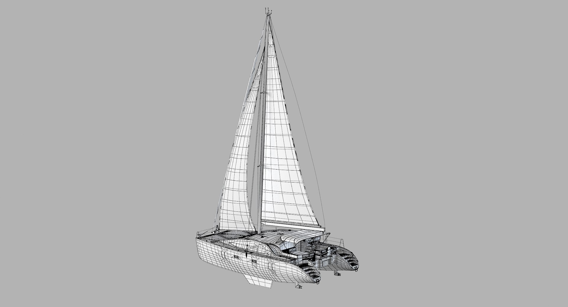 discovery 50 catamaran 3d model