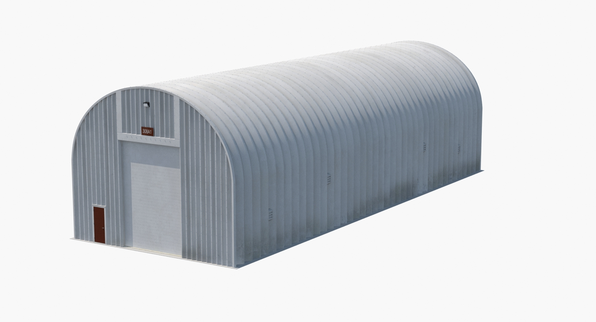 3d Model Quonset Hut Utility Building