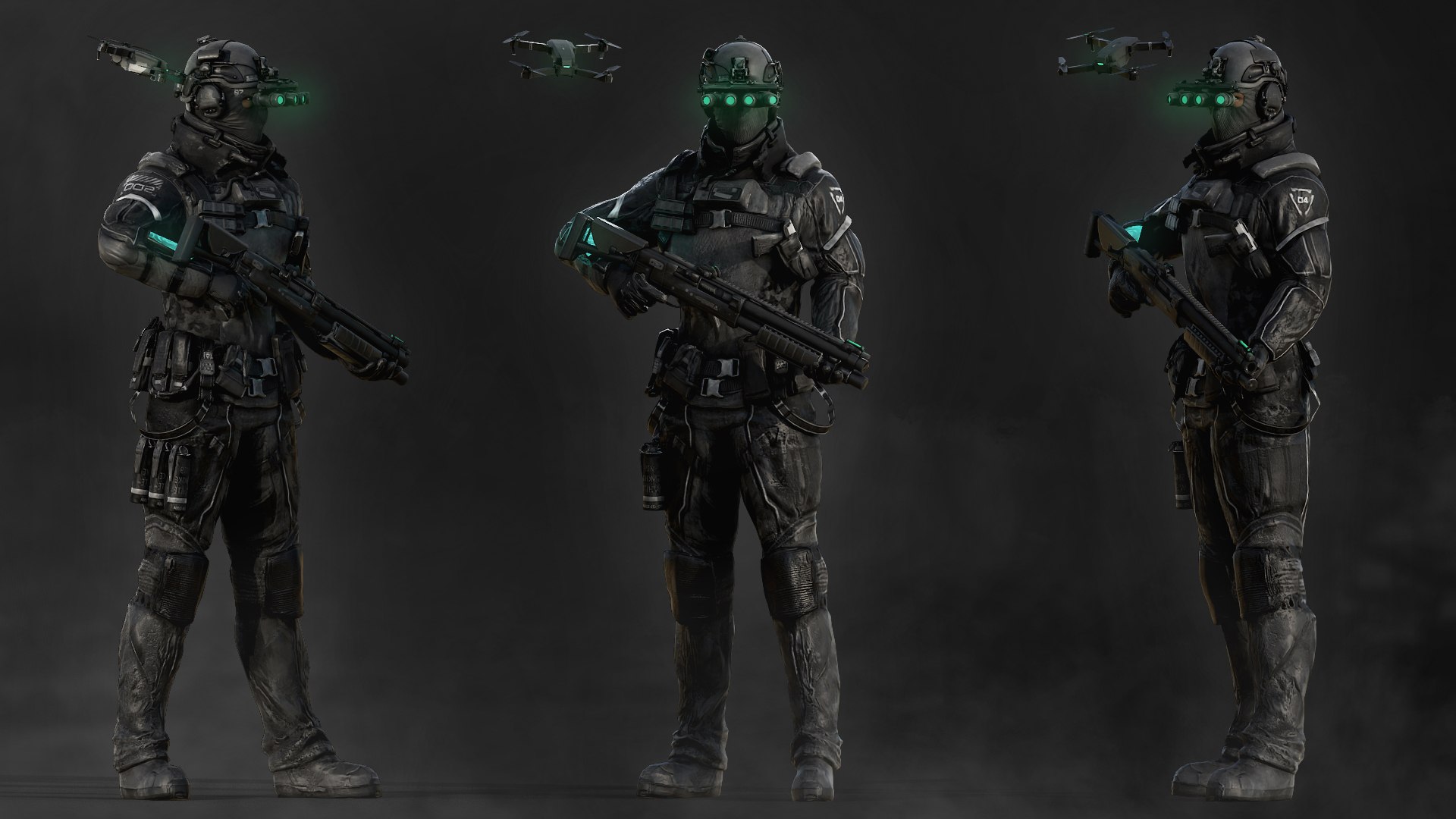 3D Modern Police Soldier - TurboSquid 2381868