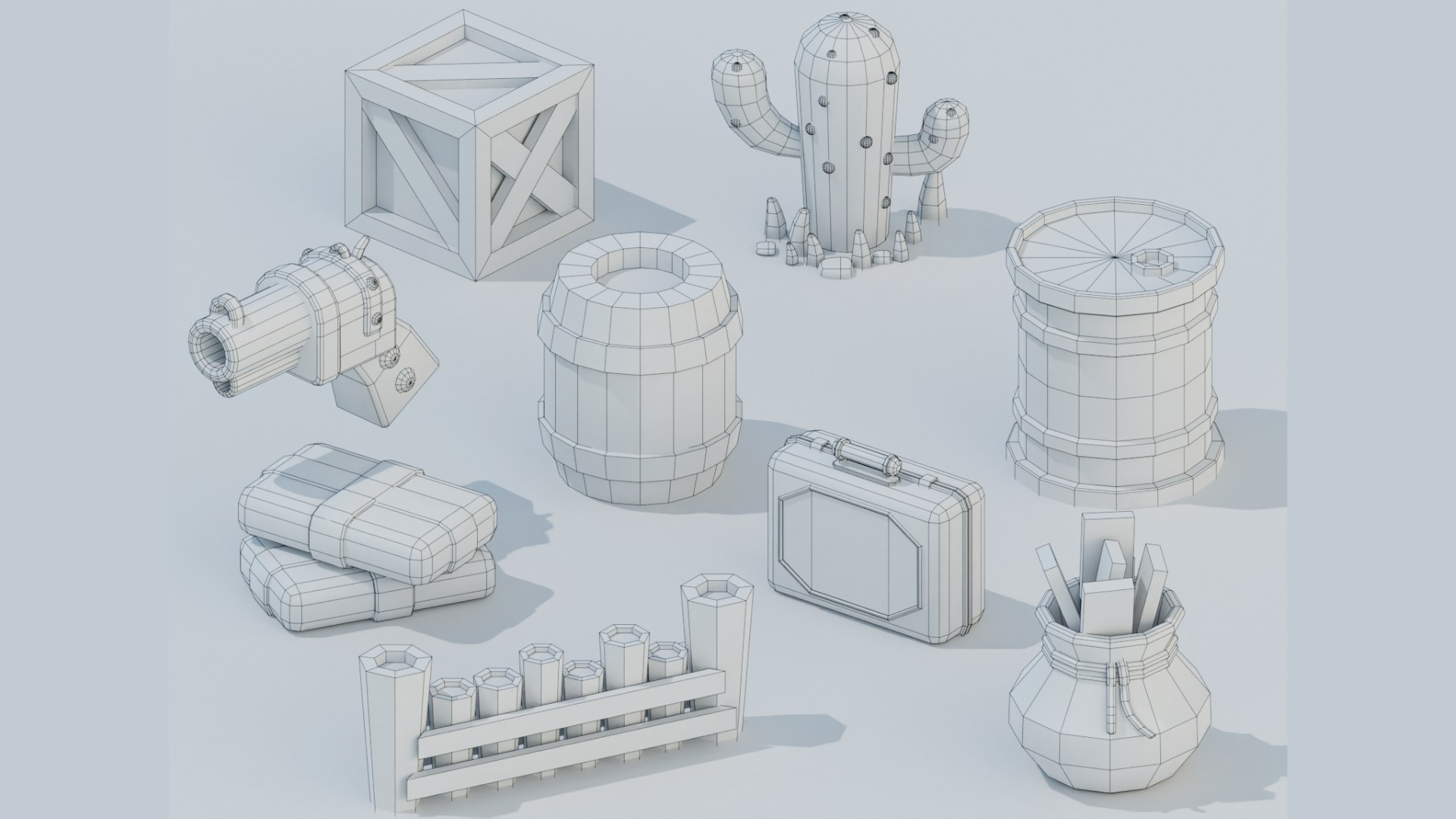 Stylized Game Asset Pack 3D - TurboSquid 2201257