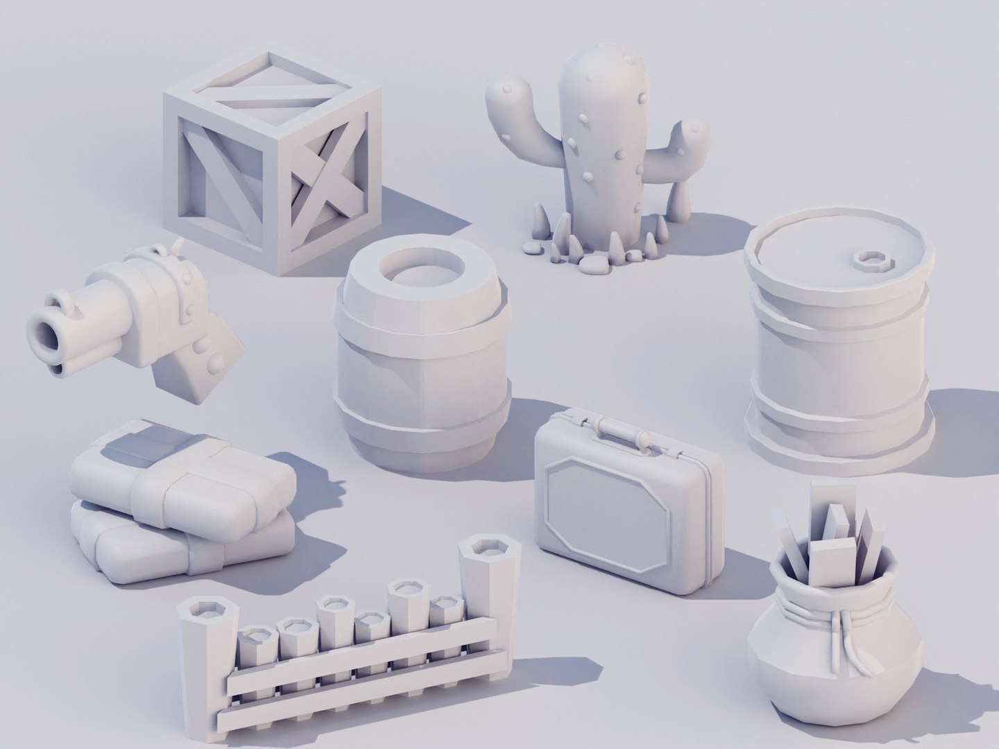 Stylized Game Asset Pack 3D - TurboSquid 2201257