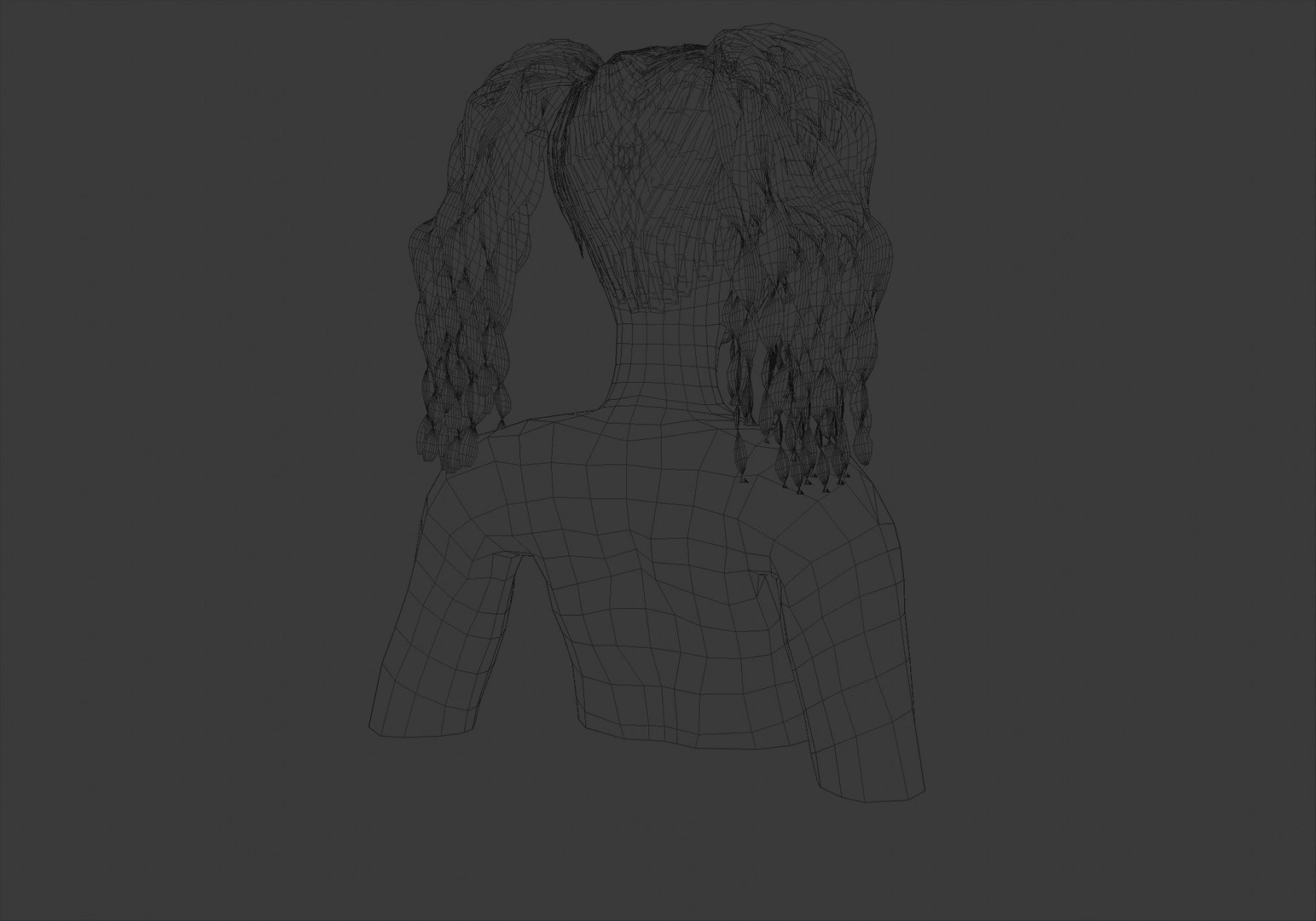 3D Model Pigtails Curly Hairstyle - TurboSquid 1961283